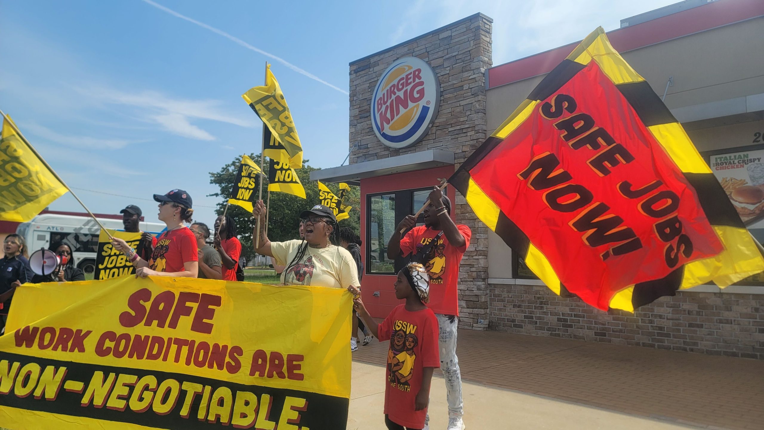 Decatur Burger King workers rally to protest broken A/C in extreme heat ...