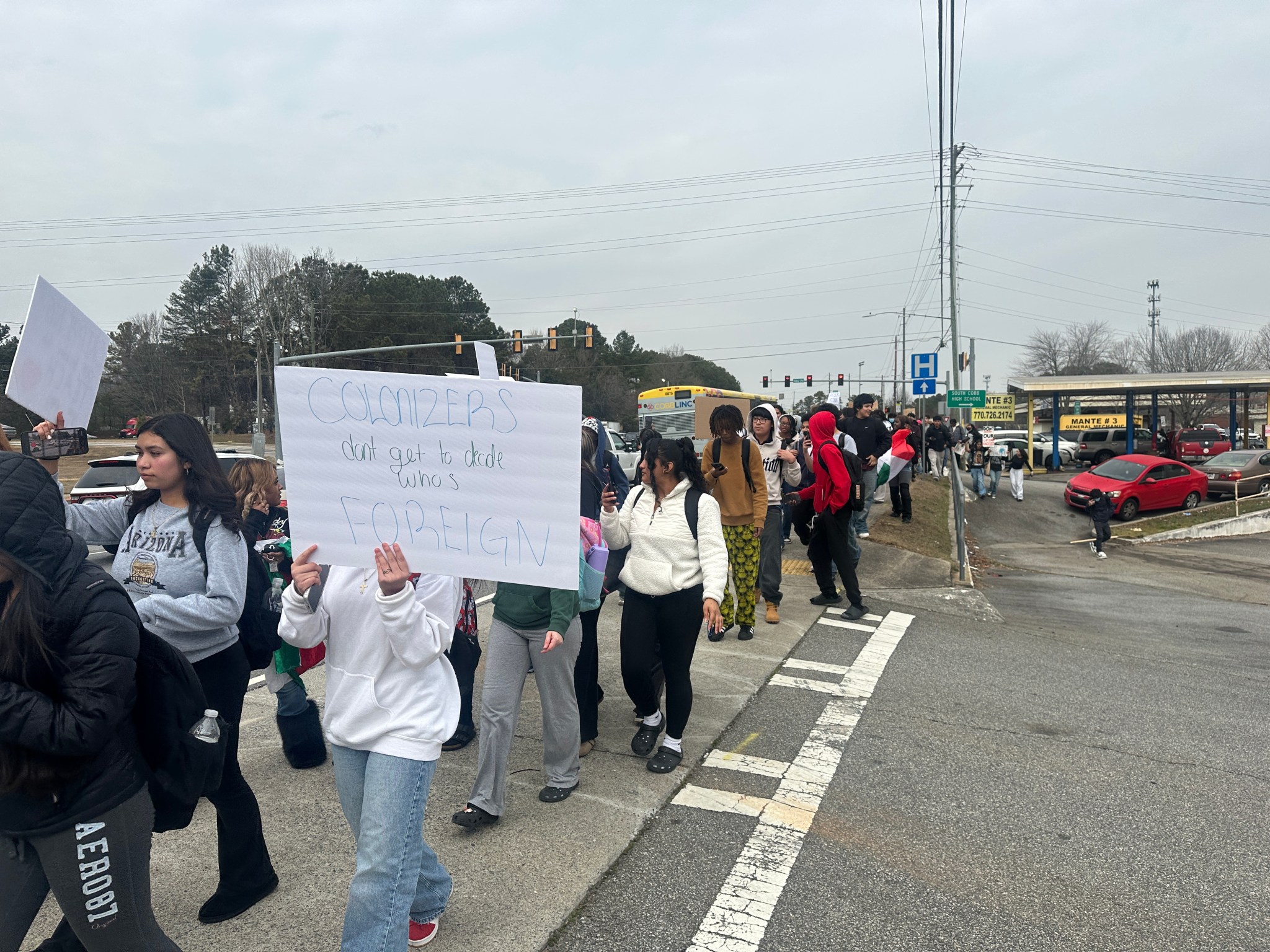 Unafraid, thousands of Atlanta students walk out to protest ICE